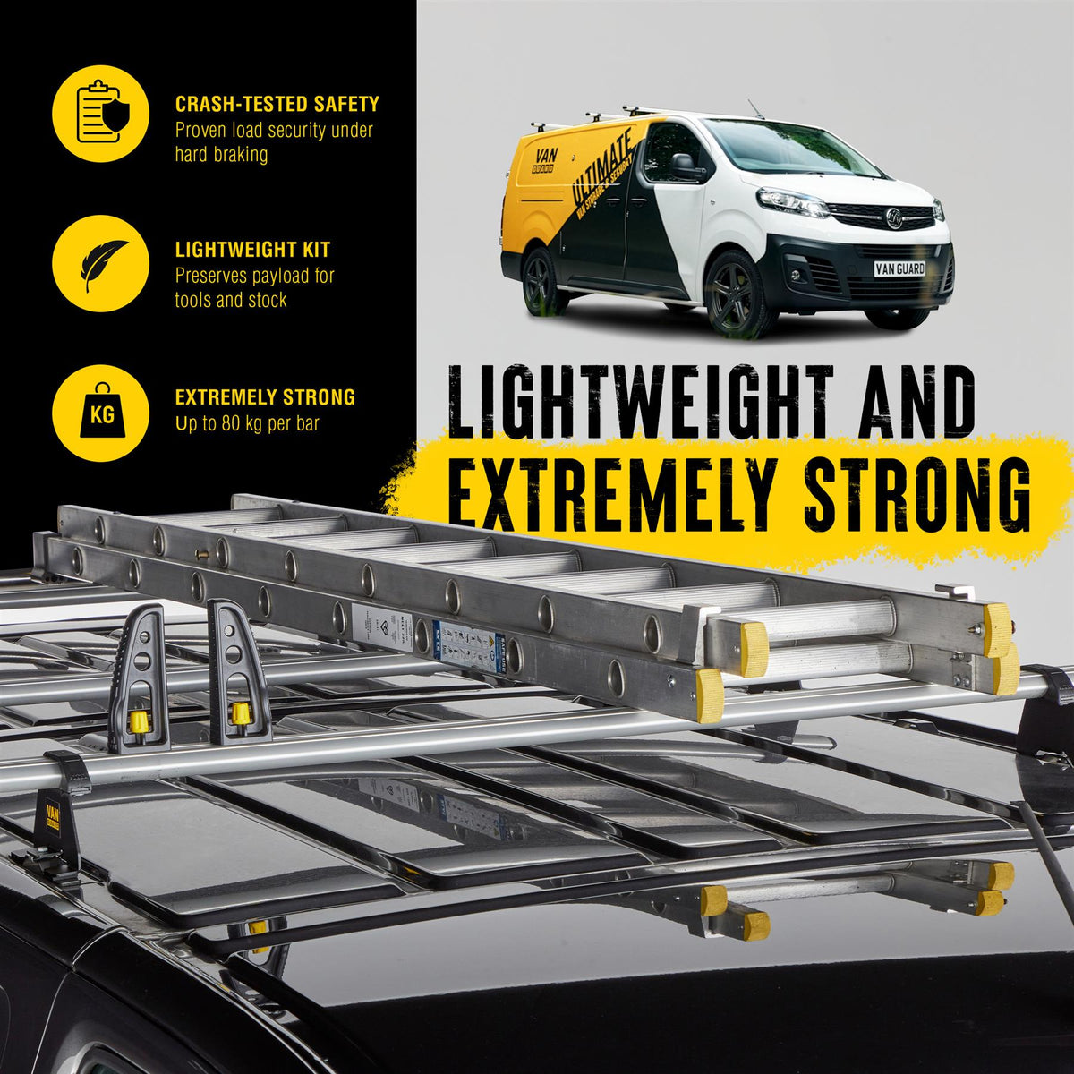 Nissan Primastar (2001-2014) - 2 Van Guard Ultibar Plus Roof Bars